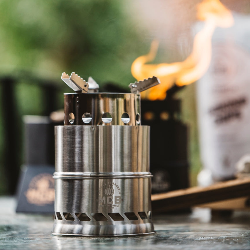 Mini Smokeless Campfire Pit with Smoking Wood Barrel Cubes– Everywear